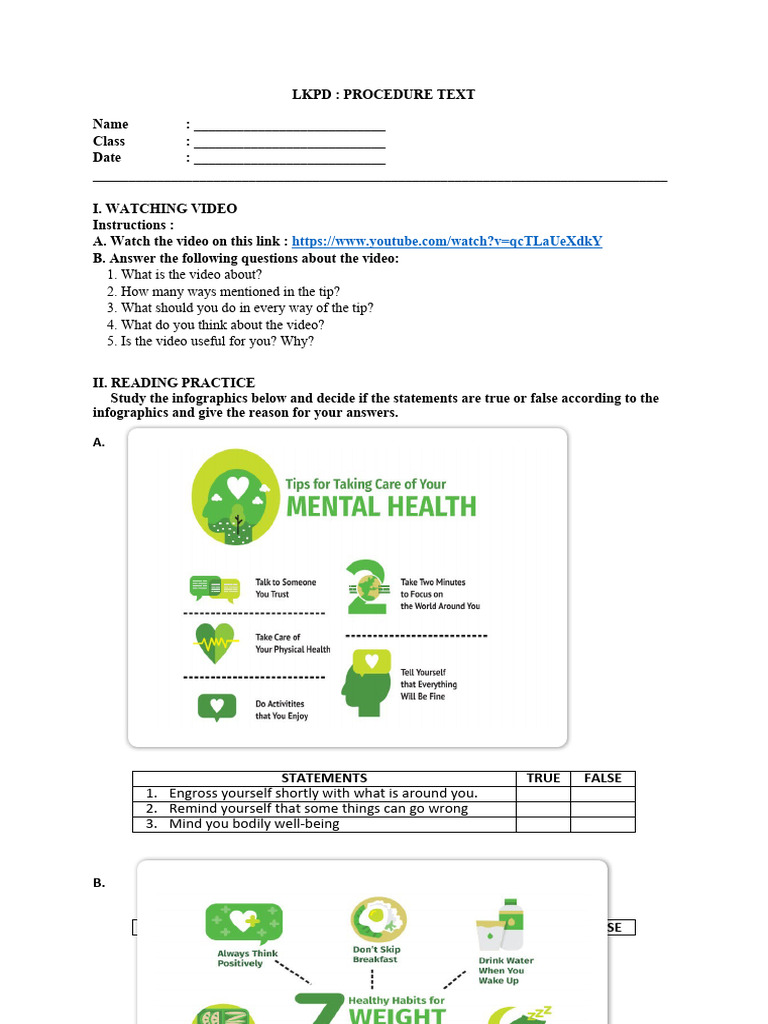 LKPD - Procedure Text 2 | PDF
