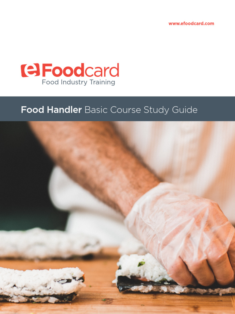 Food Handler Basic Course Study Guide | PDF | Foodborne Illness | Hand ...