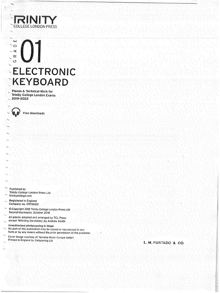Trinity Grade - 1 Keyboard | PDF