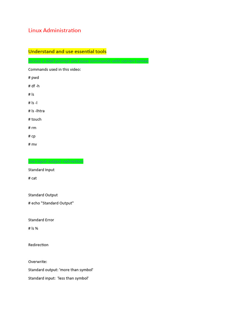 Linux Administration | PDF | Scheduling (Computing) | Computer File