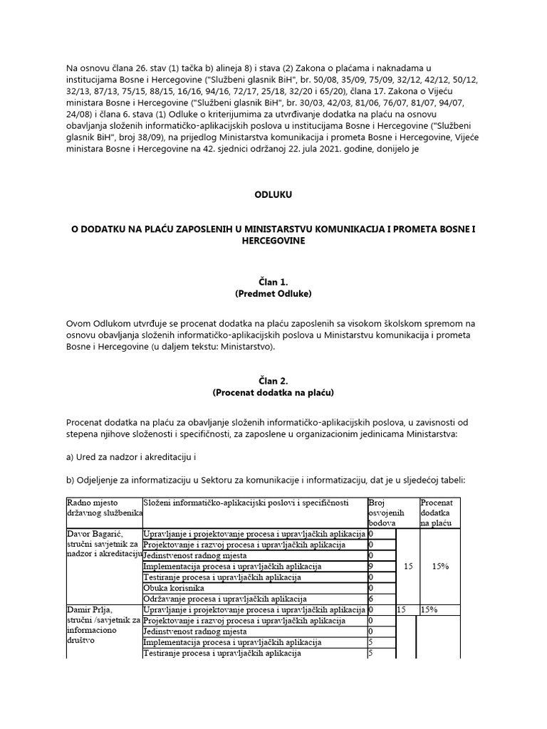 Dodaci Na Platu | PDF