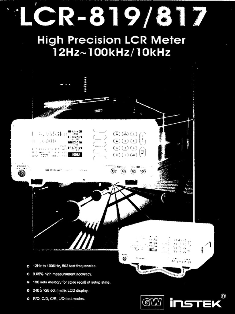 Instek lcr-819 lcr-817 LCR Meter | PDF