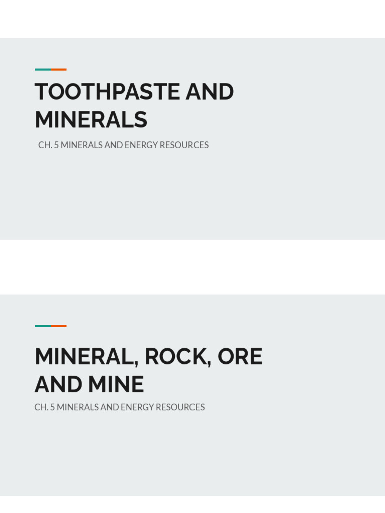 Ch. 5 Minerals and Energy Resources Flash Cards | PDF | Minerals | Rock ...