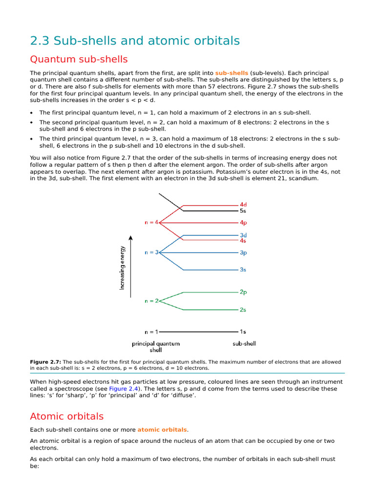 Quantum shells | PDF | Chemistry | Molecular Physics
