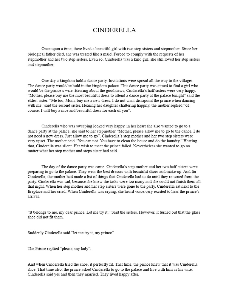 Cinderella | PDF | European Folklore | Fairy Tale Stock Characters