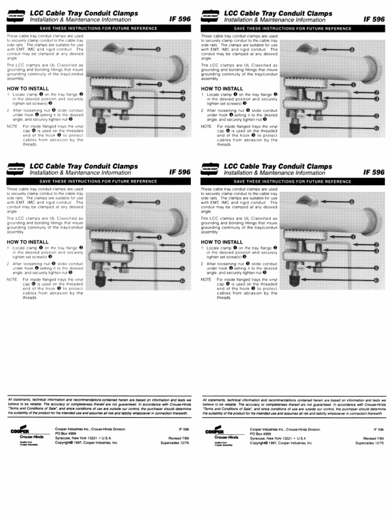 IF596-cable Tray Conduit Clamp | PDF