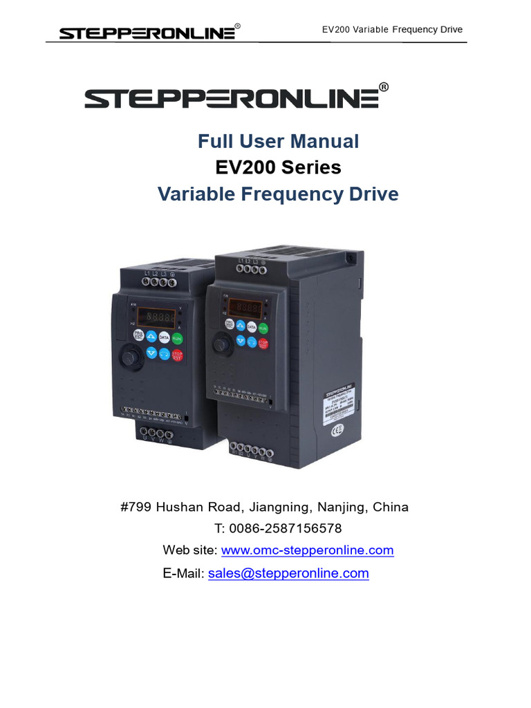 EV200 - Series - Full - User - Manual | PDF | Power Inverter | Electric Motor