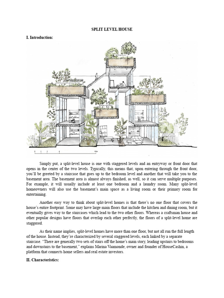 SPLIT LEVEL HOUSE - Design RESEARCH | PDF | Room | Stairs