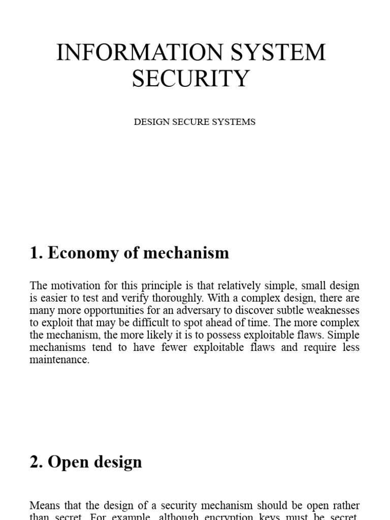 Information System Security Pdf Security Computer Security