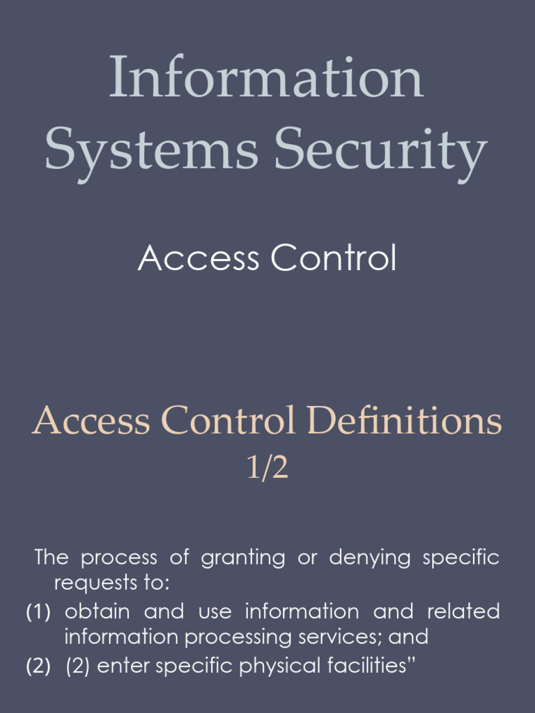 Lecture4 Accesscontrol Pdf Computer Access Control Security