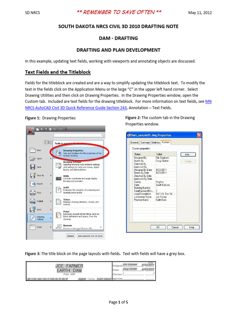 Civil 3D Drafting Guide for Dams | PDF | 3 D Computer Graphics | Page ...