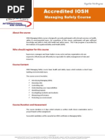 IOSH Blank Project | Risk Assessment | Risk