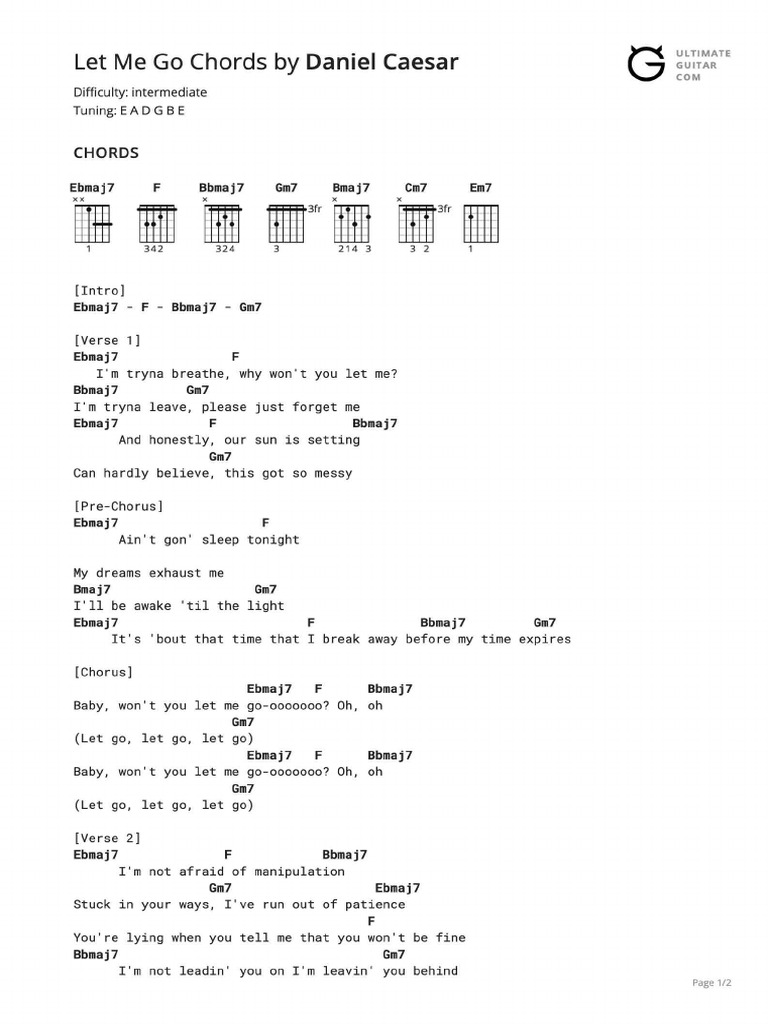 Let Me Go Chords | PDF