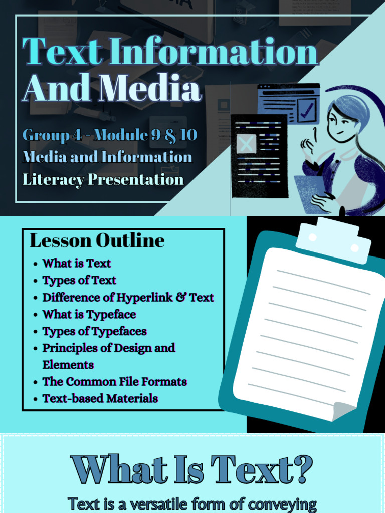 Text Information and Media Module 9 and 10 - MIL Presentation | PDF ...