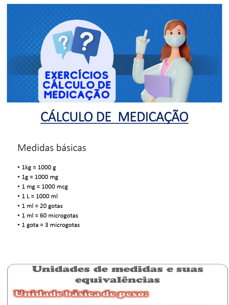 Cálculo de Medicação em Enfermagem | PDF