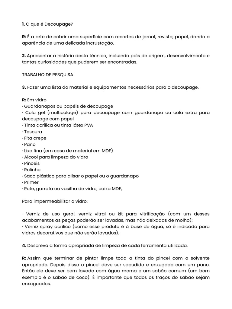 Decoupage | PDF | Tinta | Tinta acrílica