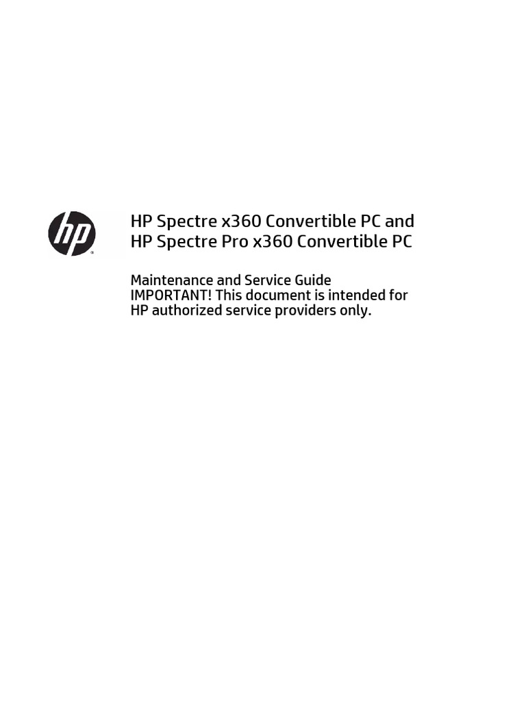 HP Spectre Pro x360 G2 Manual | PDF