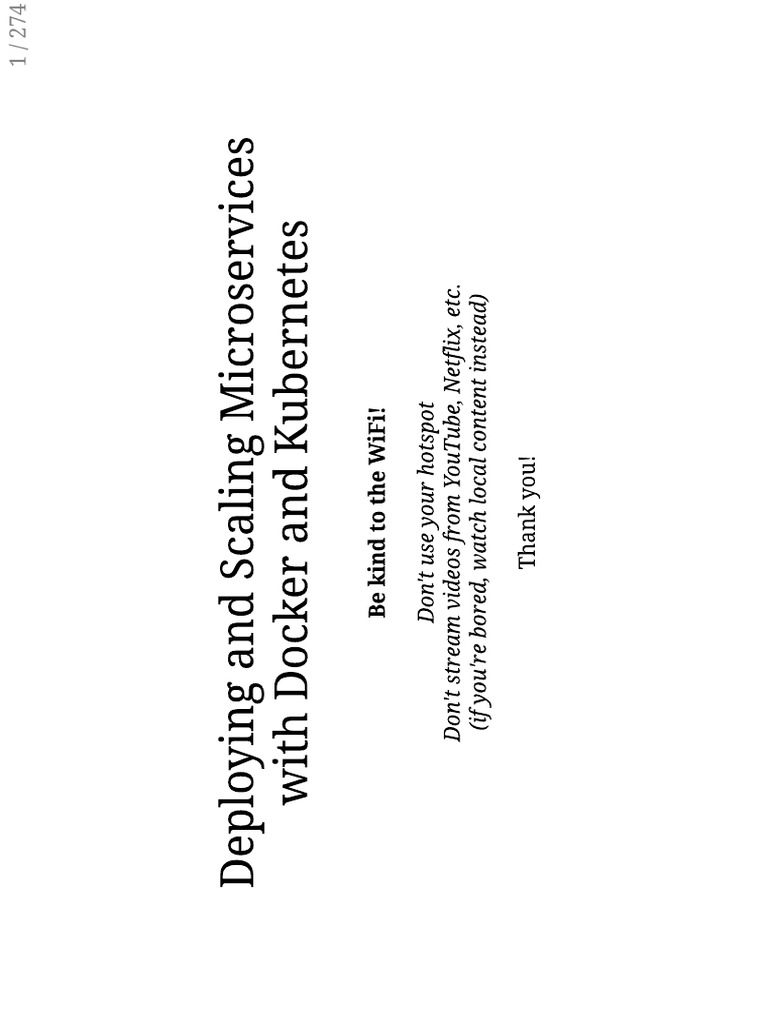 Deploying and Scaling Microservices | PDF