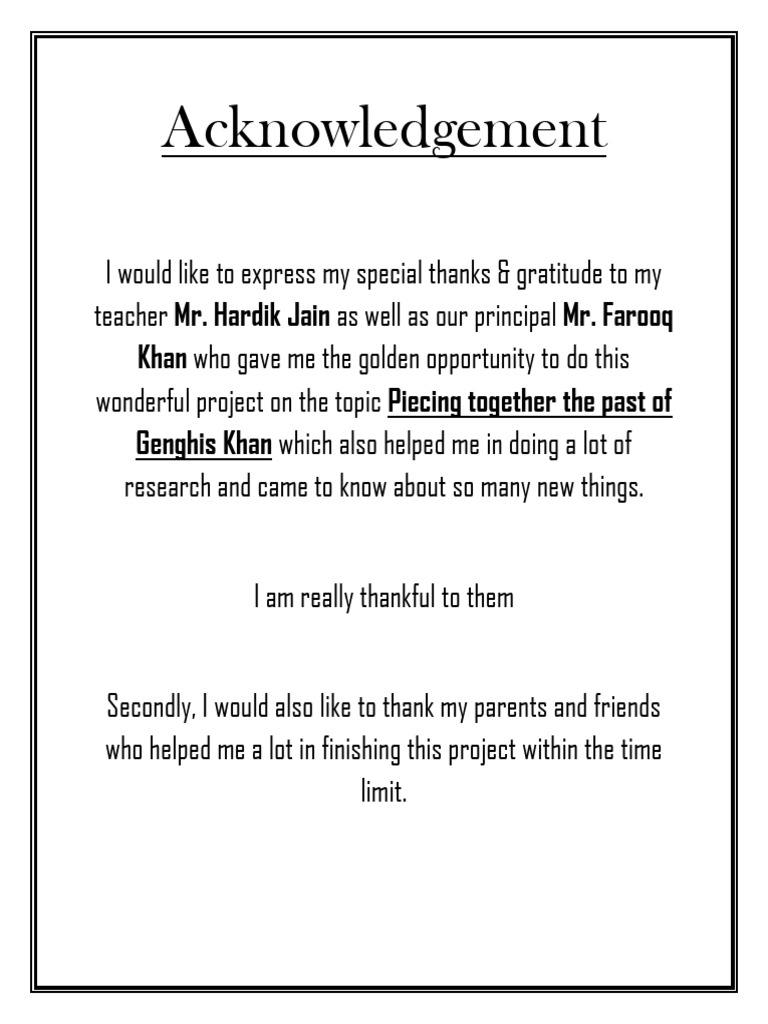Acknowledgement History | PDF