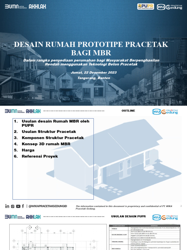 Desain Rumah Prototipe Pracetak Bagi MBR | PDF
