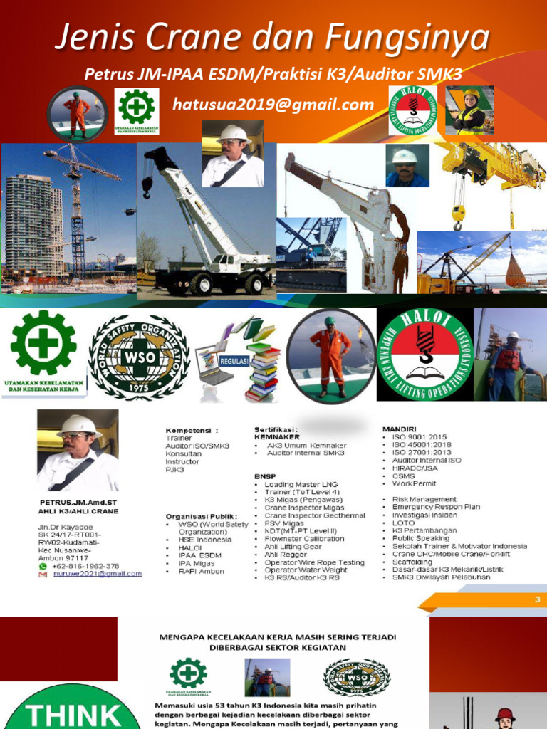 Presentase Jenis Crane Dan Fungsinya-August-2022 | PDF