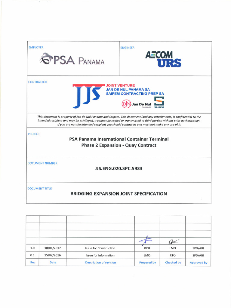 Idging Expansion Joint Specification | PDF | Specification (Technical ...
