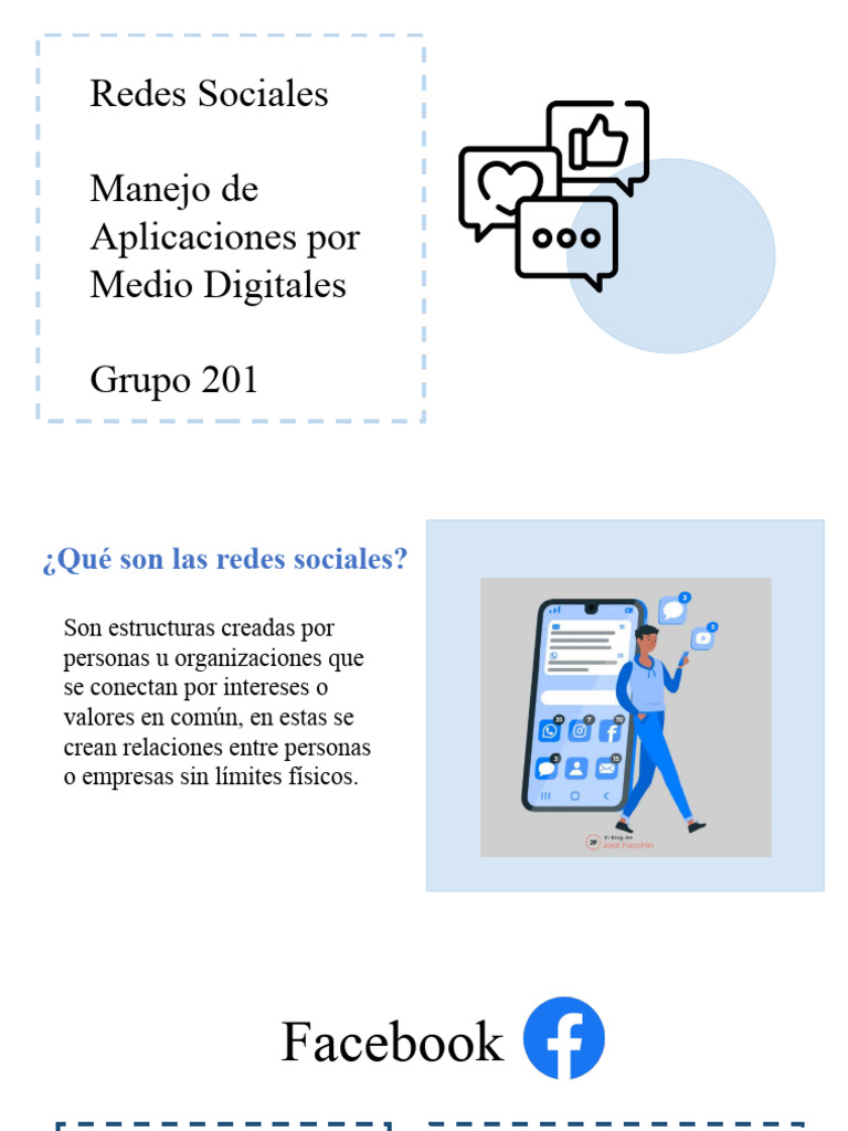 Redes Sociales Manejo de Aplicaciones Por Medio Digitales Grupo 201 | PDF | Snapchat | Youtube