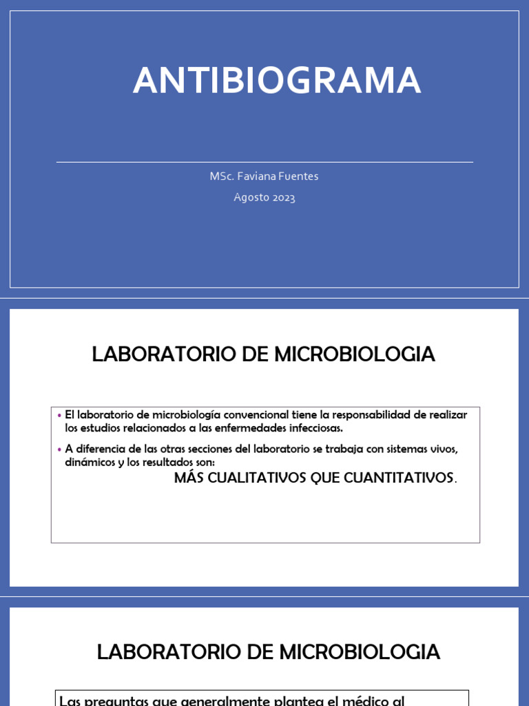 Interpretación del Antibiograma Kirby-Bauer | PDF | Microbiología ...