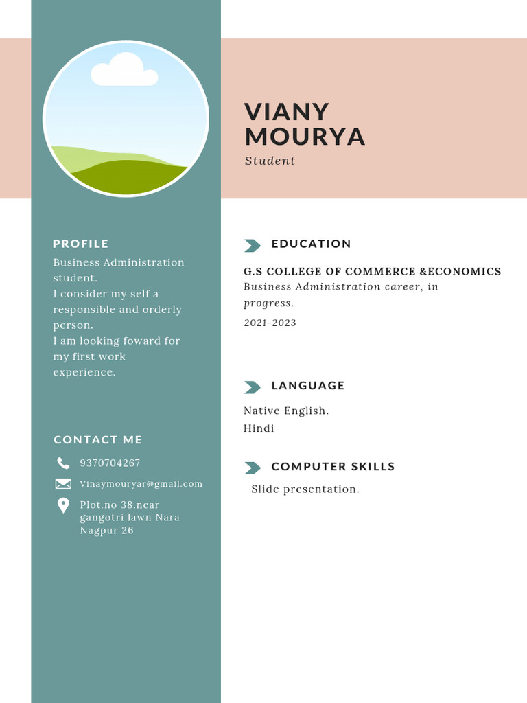 Simple Student CV for Business Admin | PDF