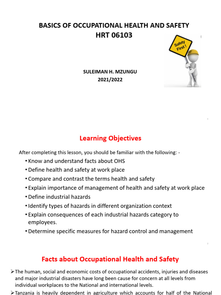Ohs Notes | PDF | Occupational Safety And Health | Hazards