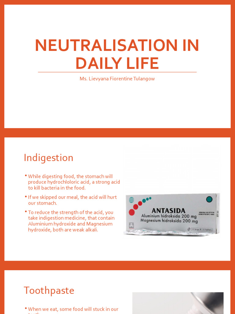 Neutralisation in Daily Life | PDF | Chemistry | Chemical Substances