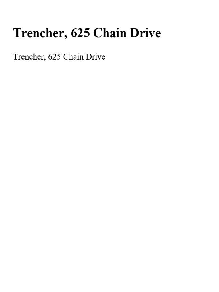 Trencher 625 - Parts | PDF | Screw | Nut (Hardware)