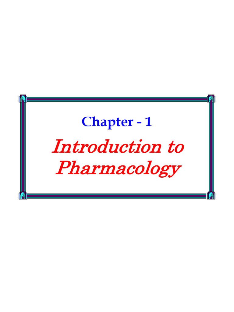 Introduction To Pharmacology | PDF | Pharmacology | Dose (Biochemistry)