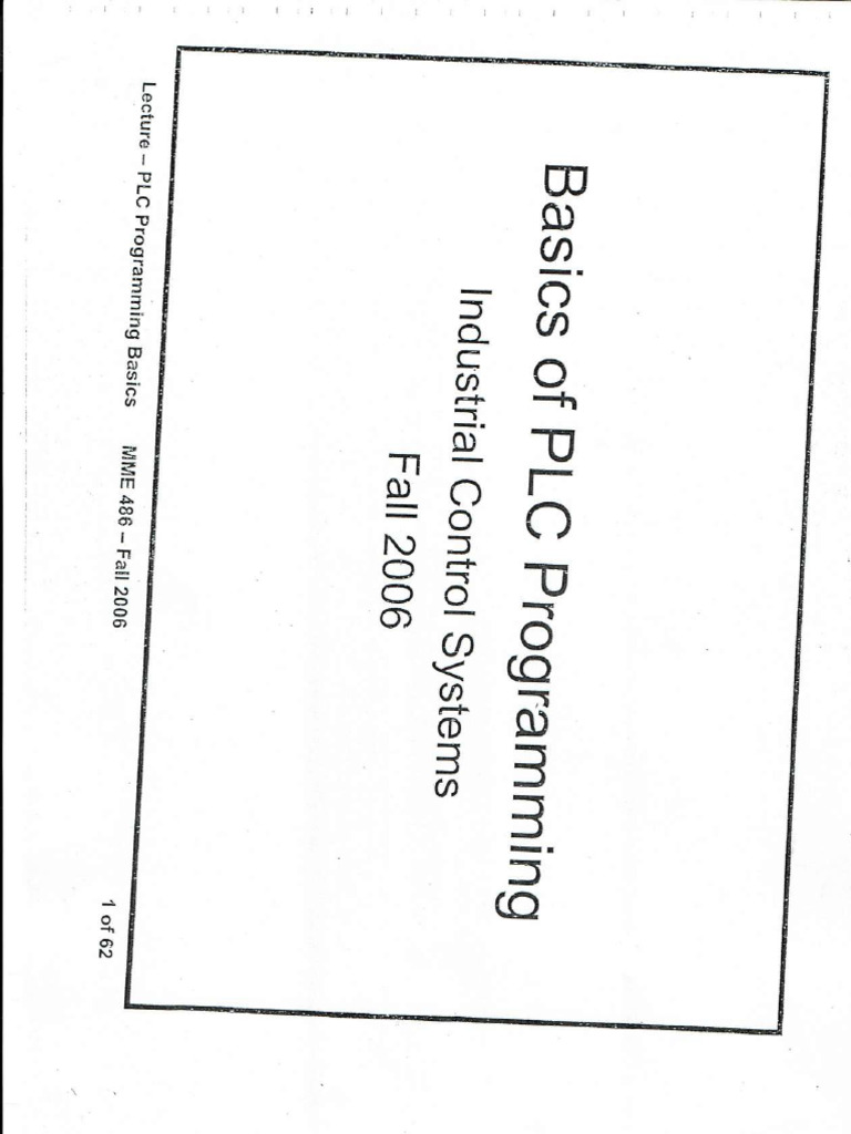 Basics of PLC Programming - 230517 - 105126 | PDF