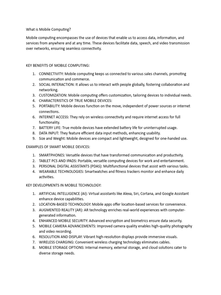 Unit 1 - Lesson 1 | PDF | Mobile Device | Augmented Reality