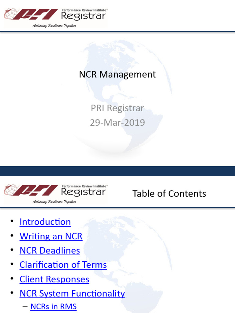 NCR Management | PDF | Audit | Business