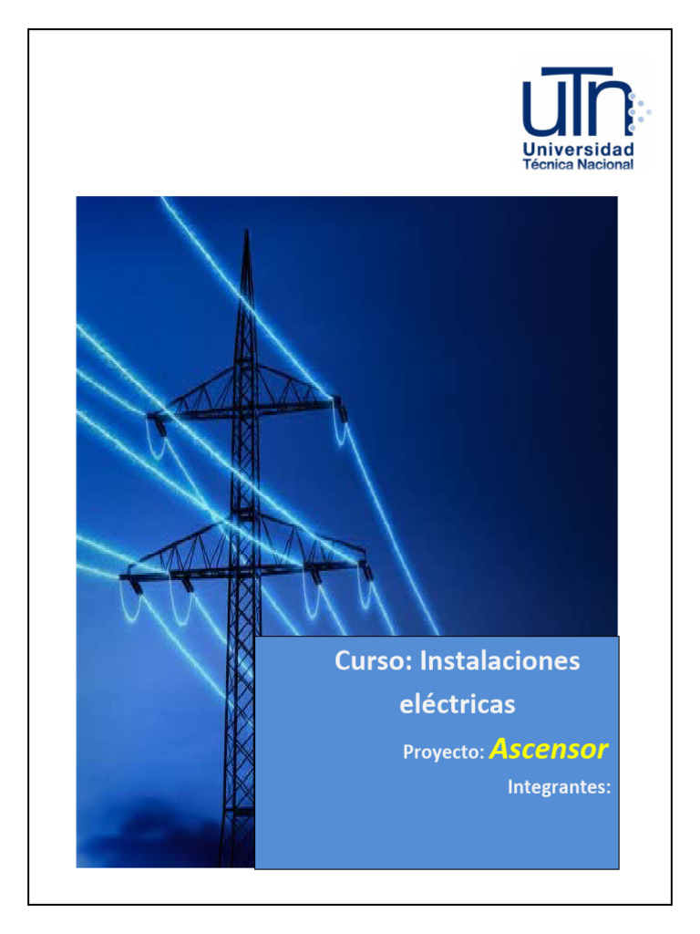 ASCENSOR | PDF | Ascensor | Ingenieria Eléctrica