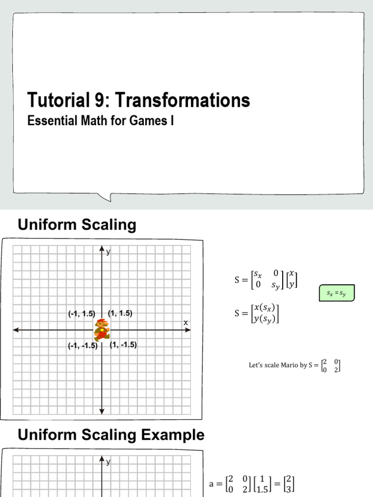 Tutorial9 Transfromations | PDF | Cartesian Coordinate System | Space