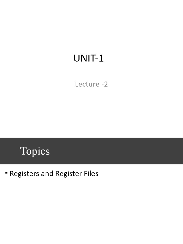 Register File Architecture Overview | PDF | Central Processing Unit ...