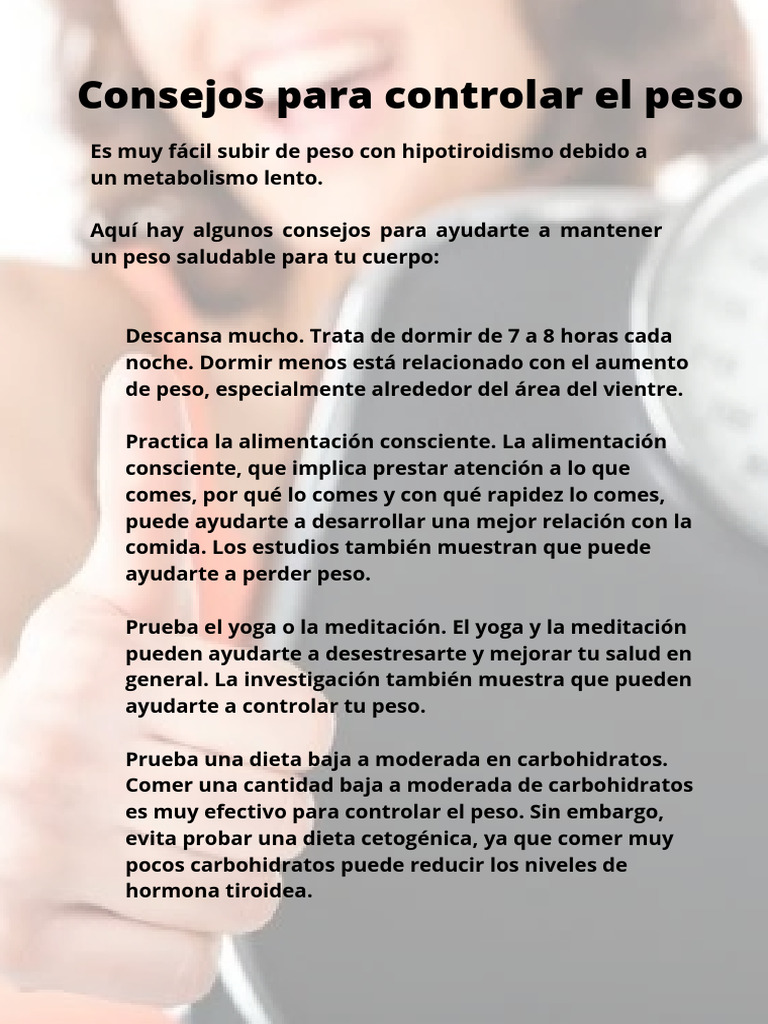Consejos para Controlar El Peso | PDF