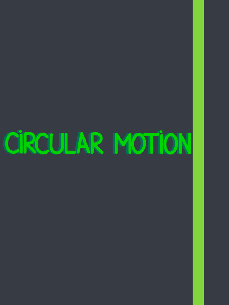 1 Circular Motion | PDF | Angle | Acceleration