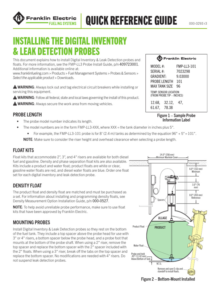 000-0293 LL3 Probe Install Quick Reference Guide | PDF | Electrical ...