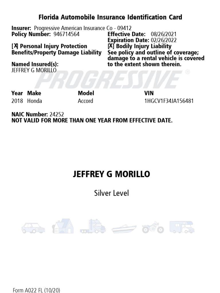 P GR Insurance Id Card Auto | PDF