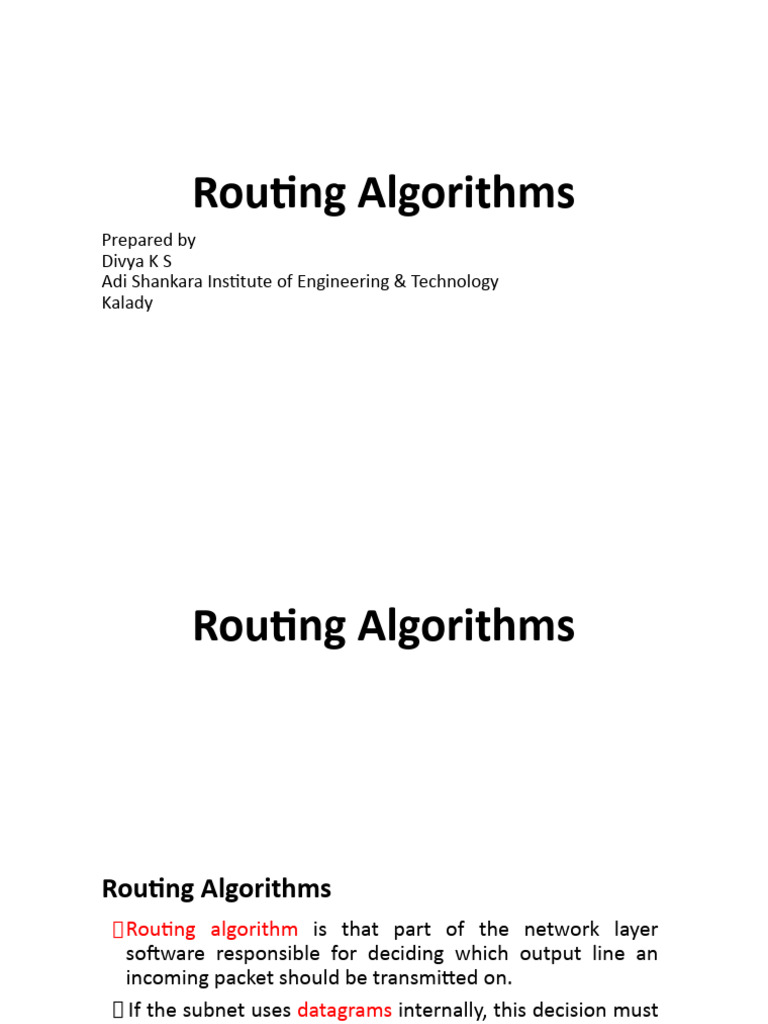 2 Routing Shortest Path Routing Pdf Routing Computer Science