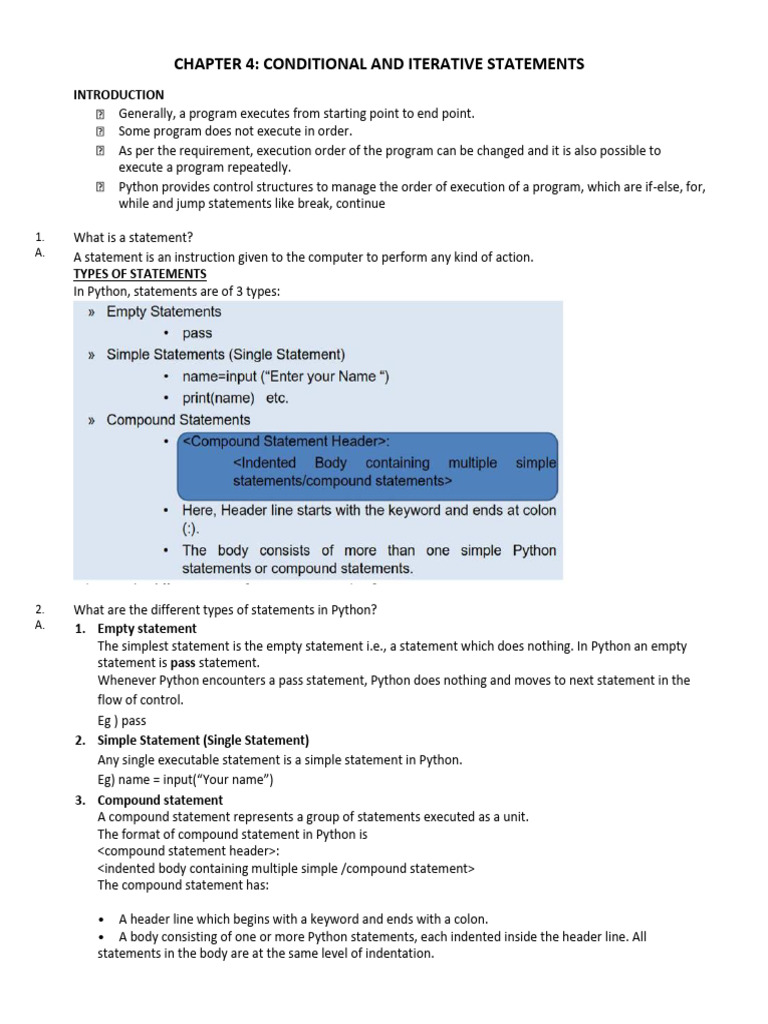 Chapter 4 | PDF | Control Flow | Computer Programming