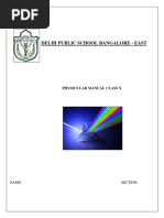Practical of Class 10th Physics 2025-26 | PDF | Mirror | Optics