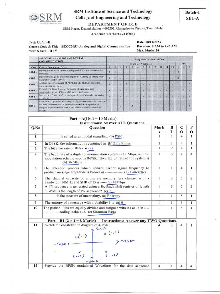 CT3 - Batch-1 Answer Key | PDF