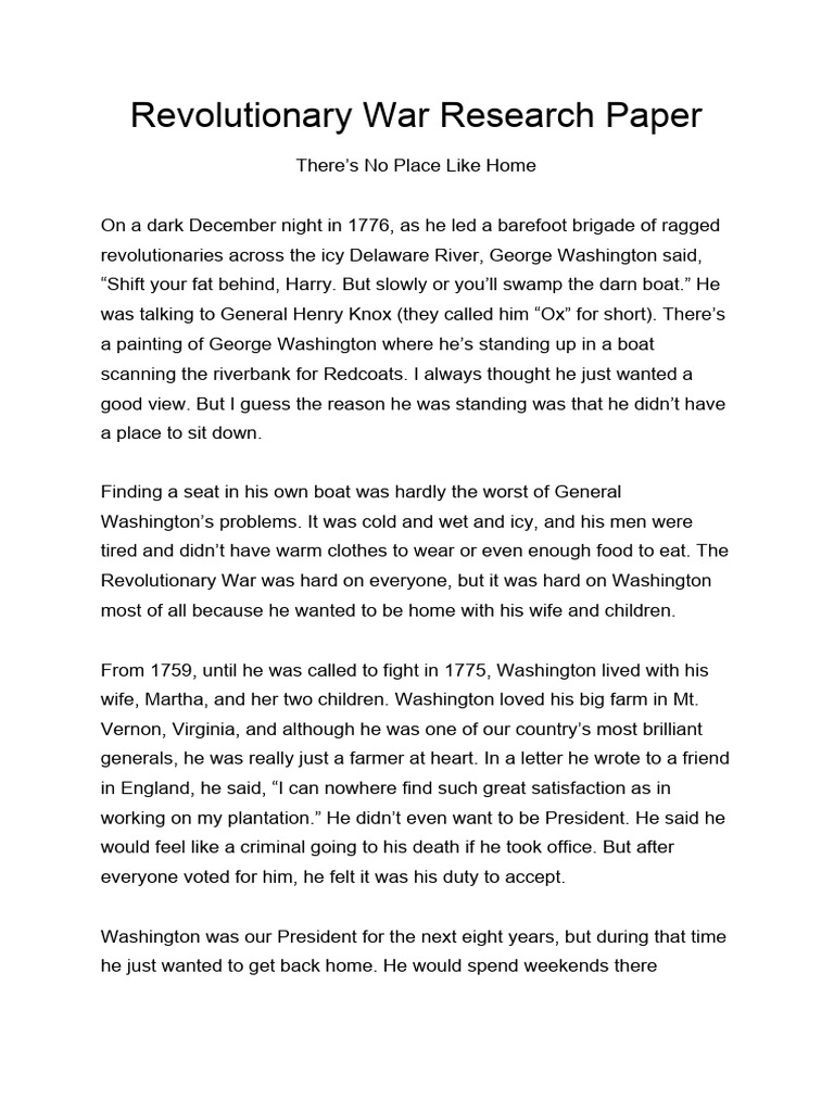 Washington's Yearning for Home | PDF