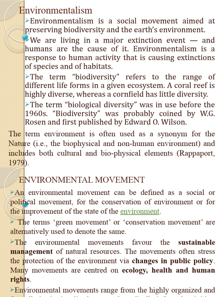 unit 8 Environment Movements in India | PDF | Nature | Earth Sciences