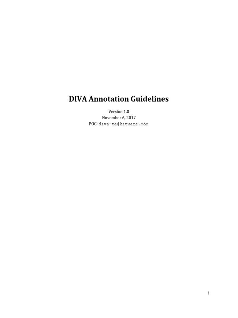 Diva Annotation Guidelines V10 Pdf Trunk Car Annotation 